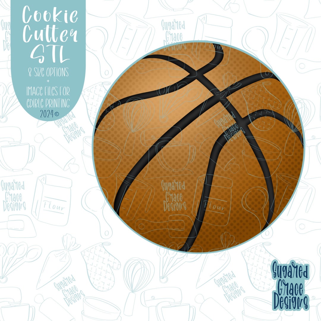 Basketball Cookie Cutter STL File for 3D Printing With Matching ...