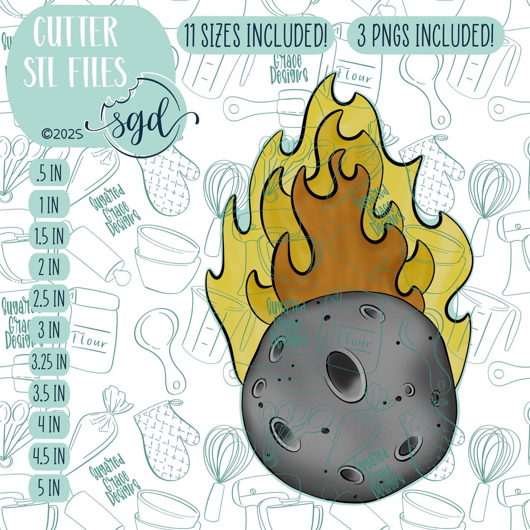 Asteroid or Comet Cookie Cutter STL Files for 3D Printers With Matching ...