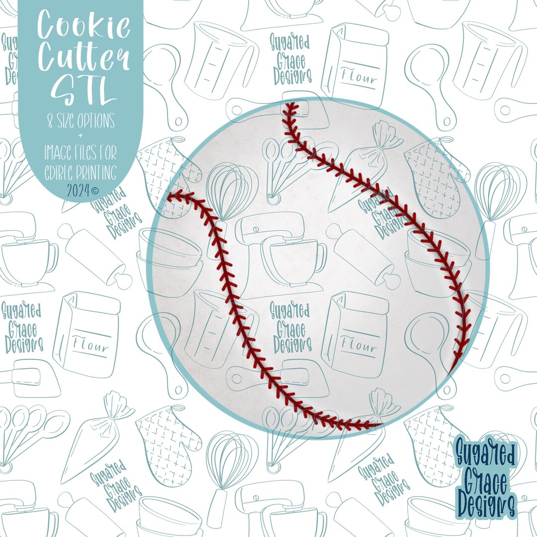Baseball Cookie Cutter STL Files for 3D Printing With Matching ...