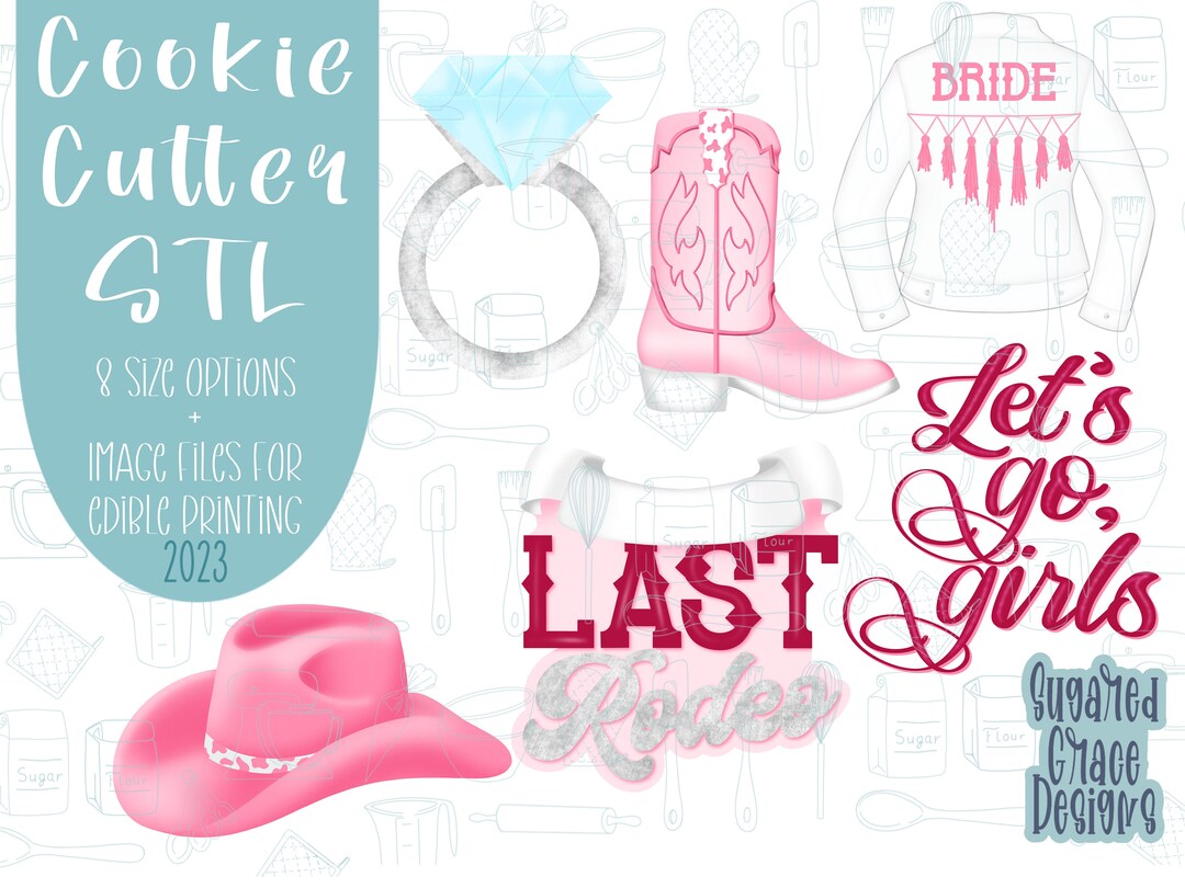 Last Rodeo Cookie Cutter Stl Files for 3d Printing, Bachelorette ...