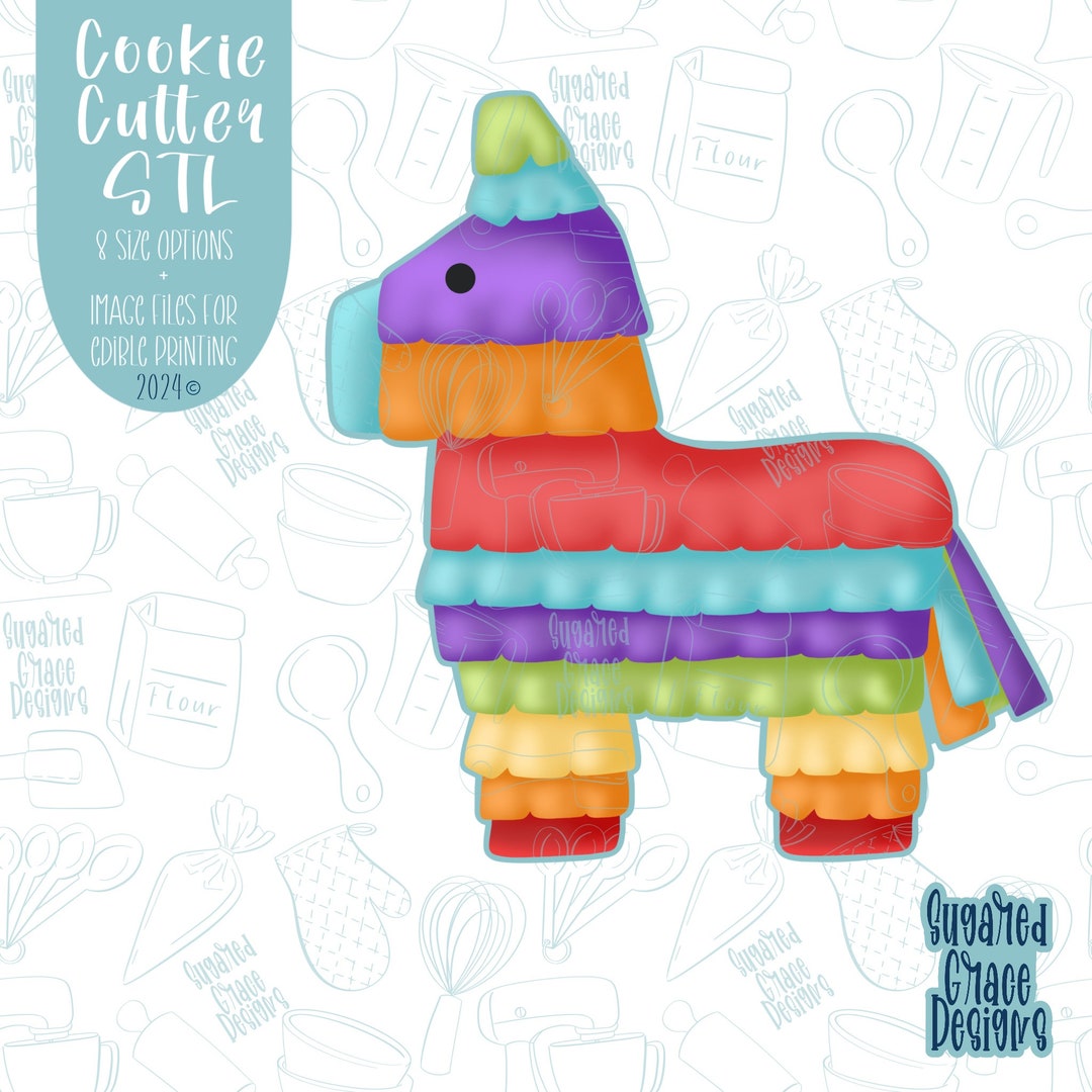 Cinco De Mayo Piñata Cookie Cutter STL Files for 3D Printing With ...