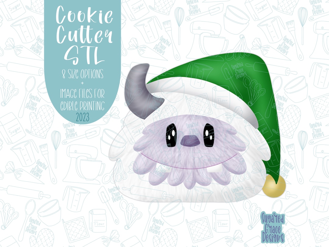 Yeti Cookie Cutter STL File for 3D Printing With Png Printable Instant ...