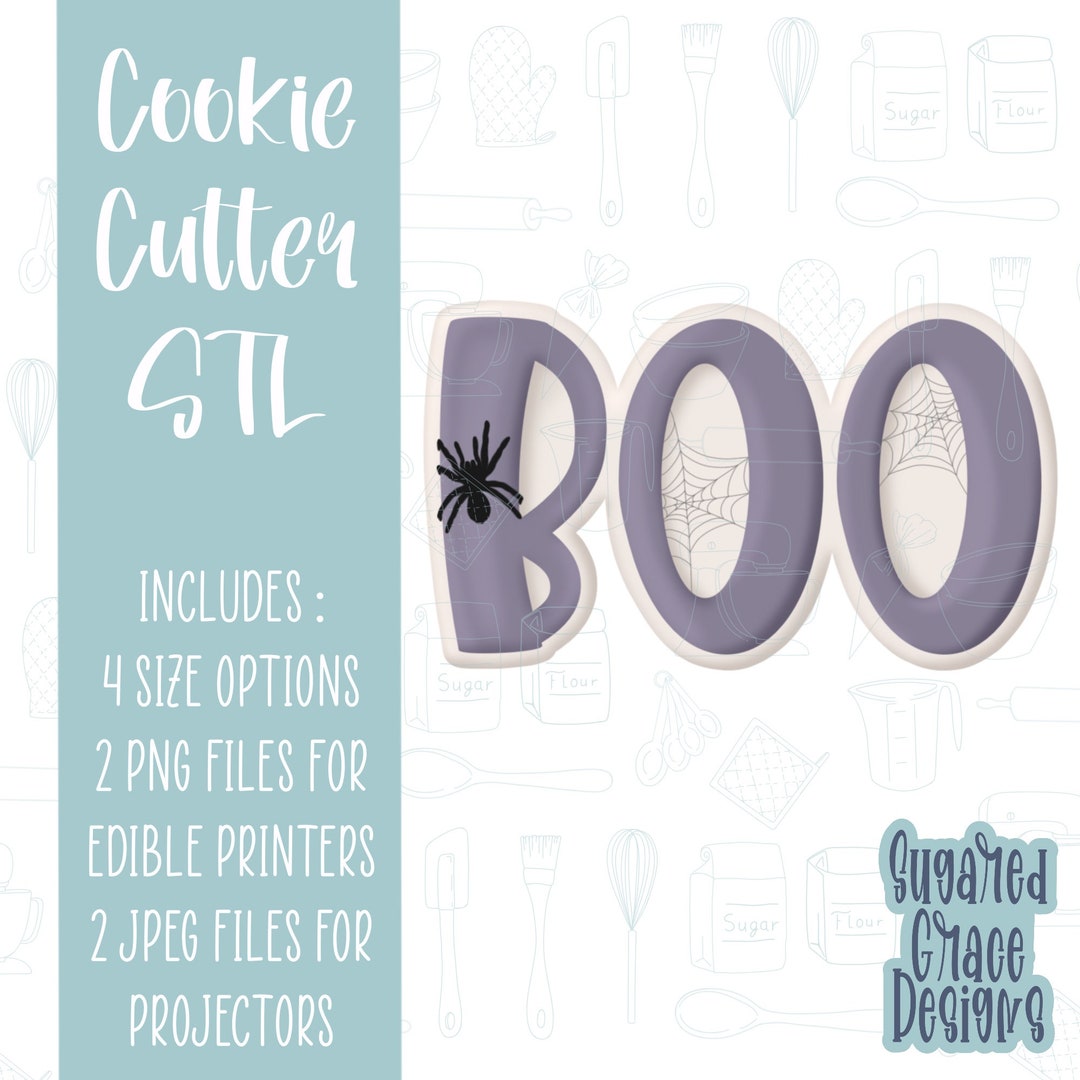 Halloween Boo Cookie Cutter STL, Spiderweb Design (digital Download) - Etsy