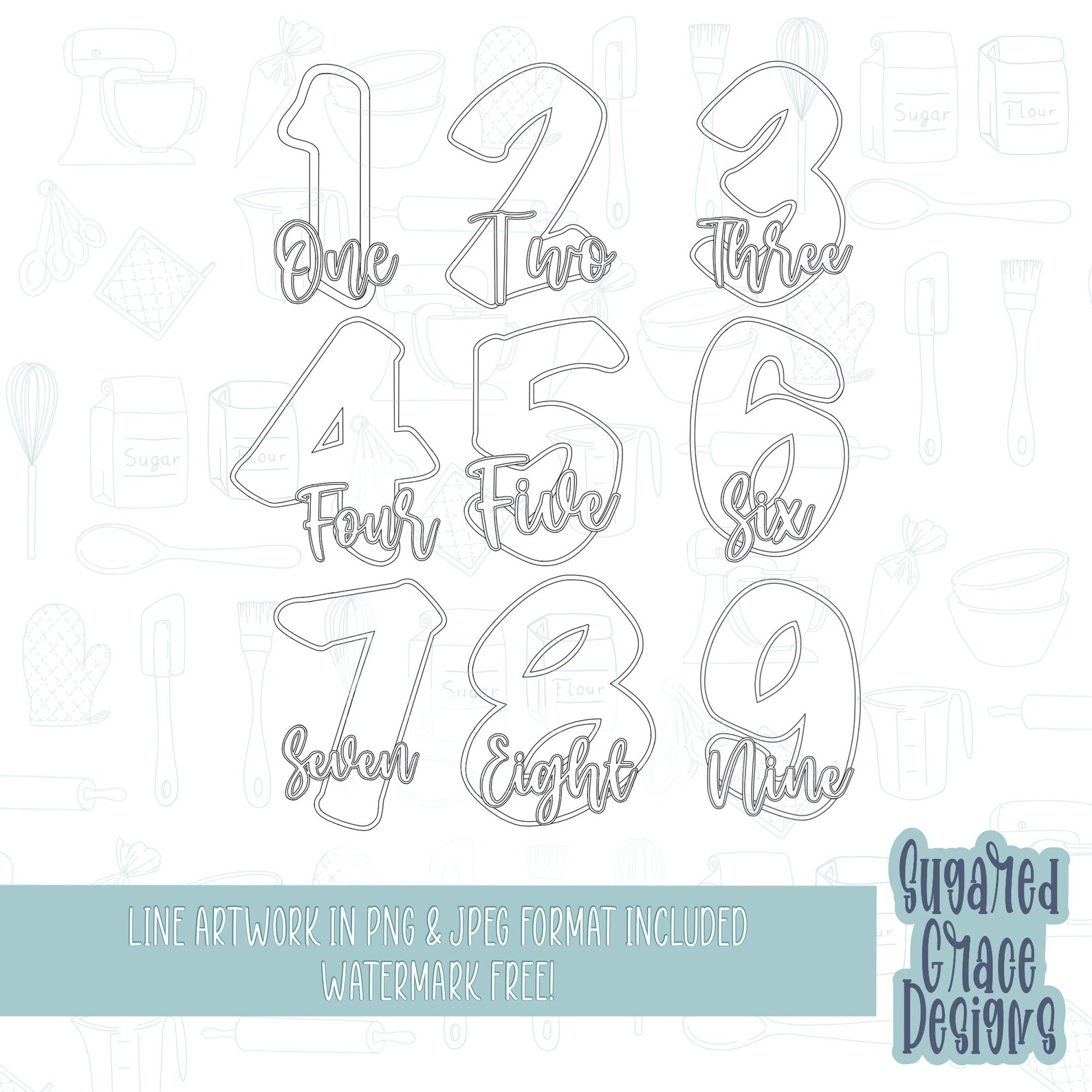 Lettered Number Cookie Cutter STL Bundle, Printable PNG, JPEG (digital ...