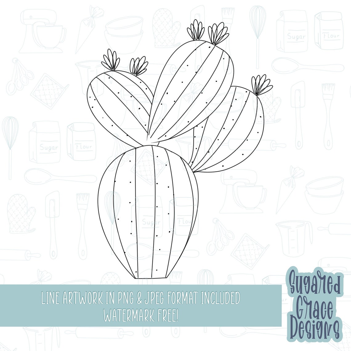 Cactus Cookie Cutter Stl File for 3D Printing With Png - Etsy