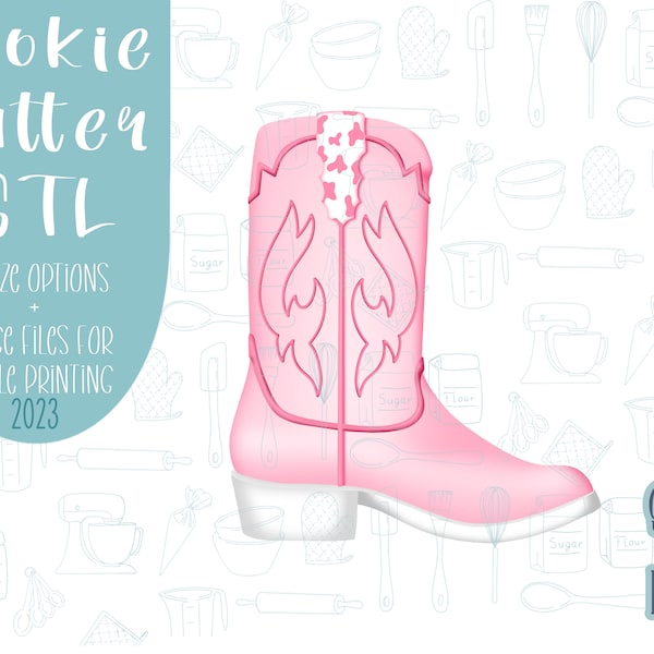 Cowboy Boot Stl File - Etsy
