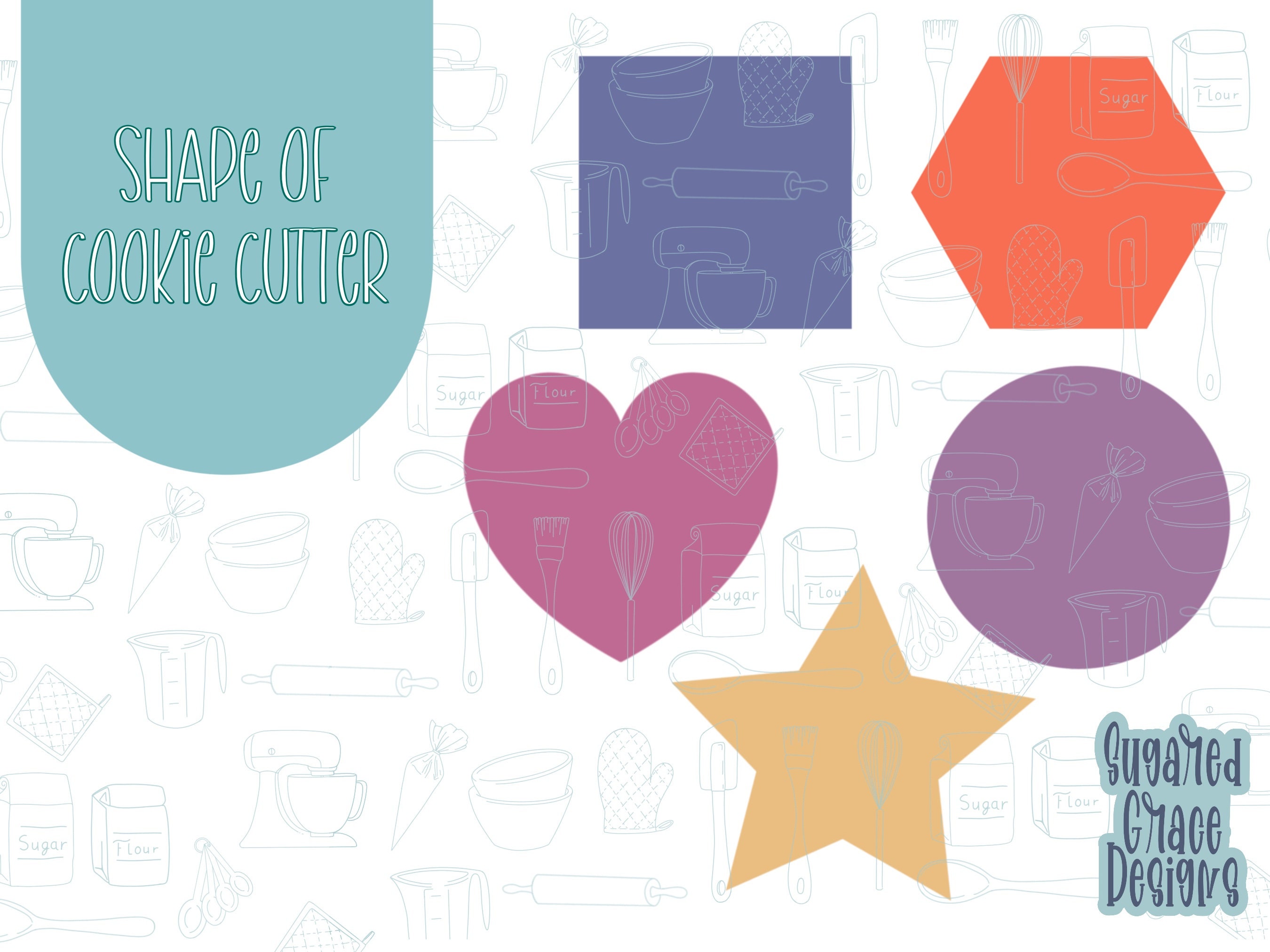 Basic Shapes Cookie Cutter Stl Png Image File 3D Printing - Etsy