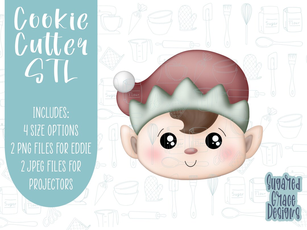 Elf Cookie Cutter STL File for 3D Printing With Png Printable - Etsy