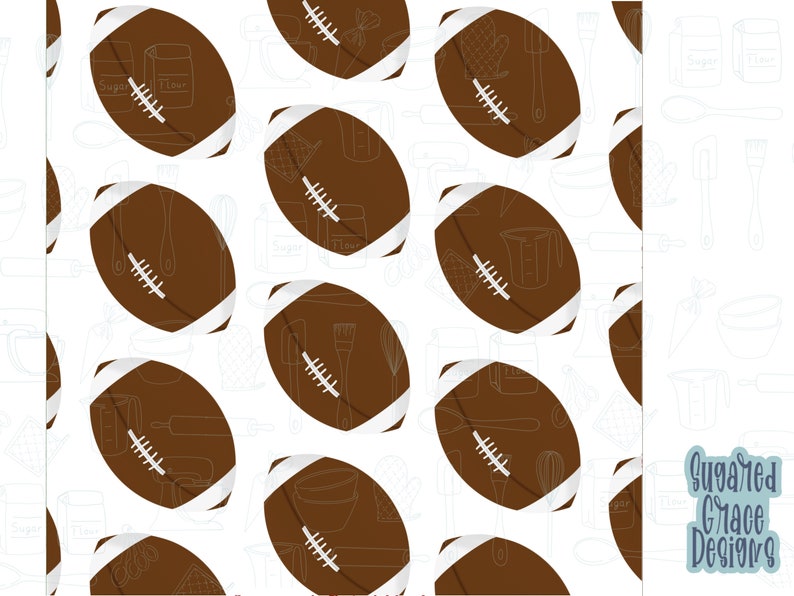 Football Season Printable Digital Pattern Paper Printable - Etsy