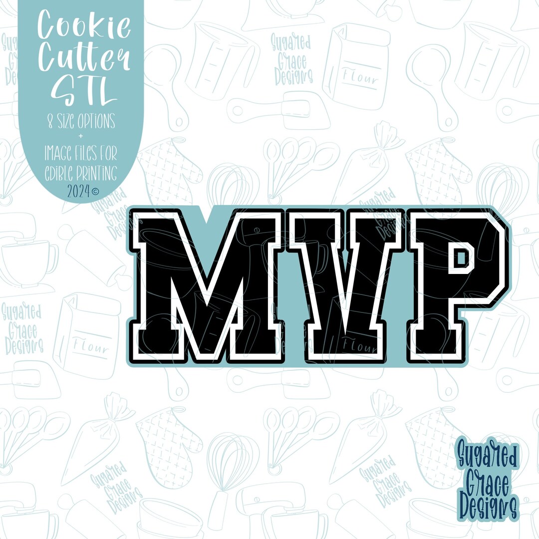MVP Badge Plaque Cookie Cutter STL Files for 3D Printing With Matching ...