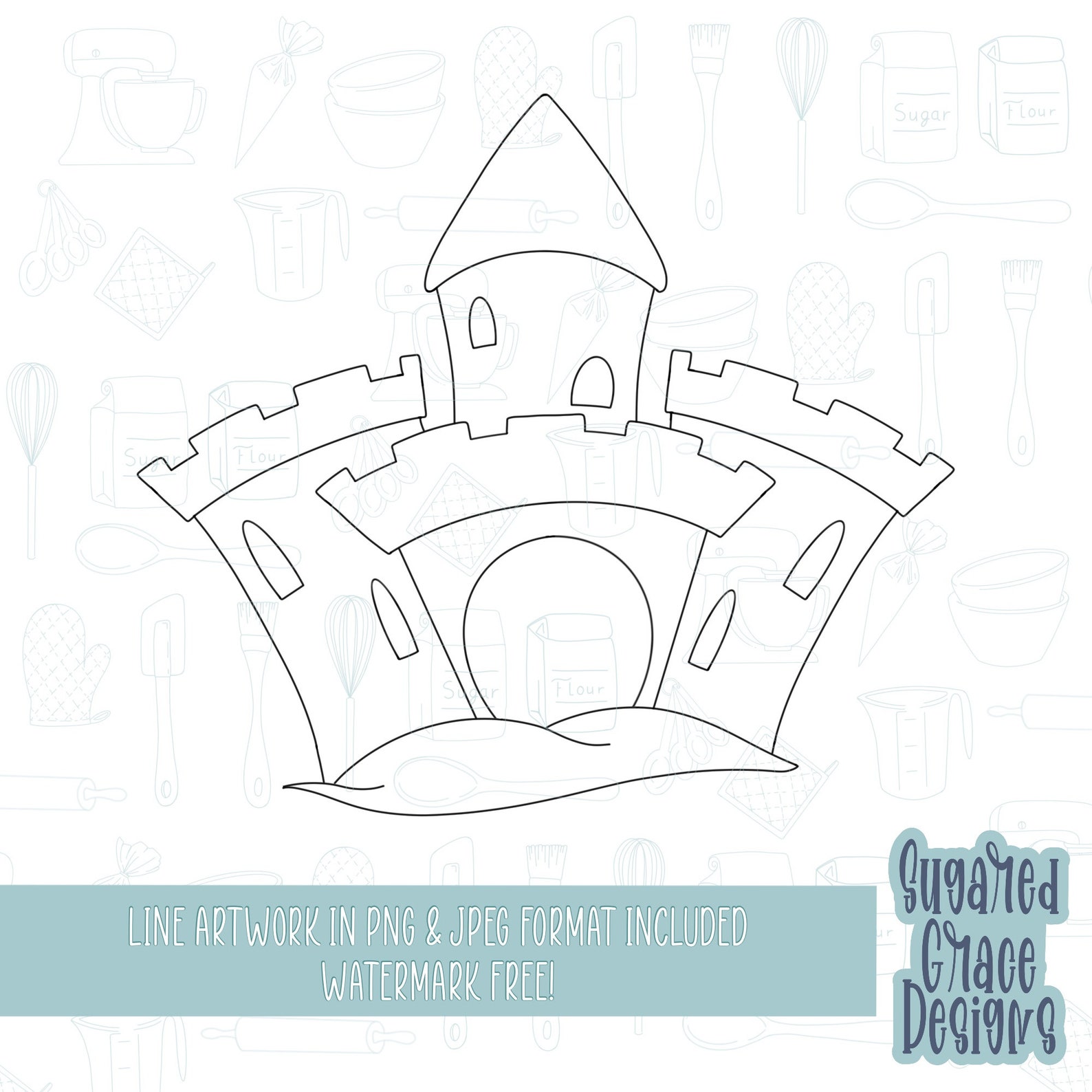 Summer Sand Castle Cookie Cutter STL File for 3D Printing With | Etsy