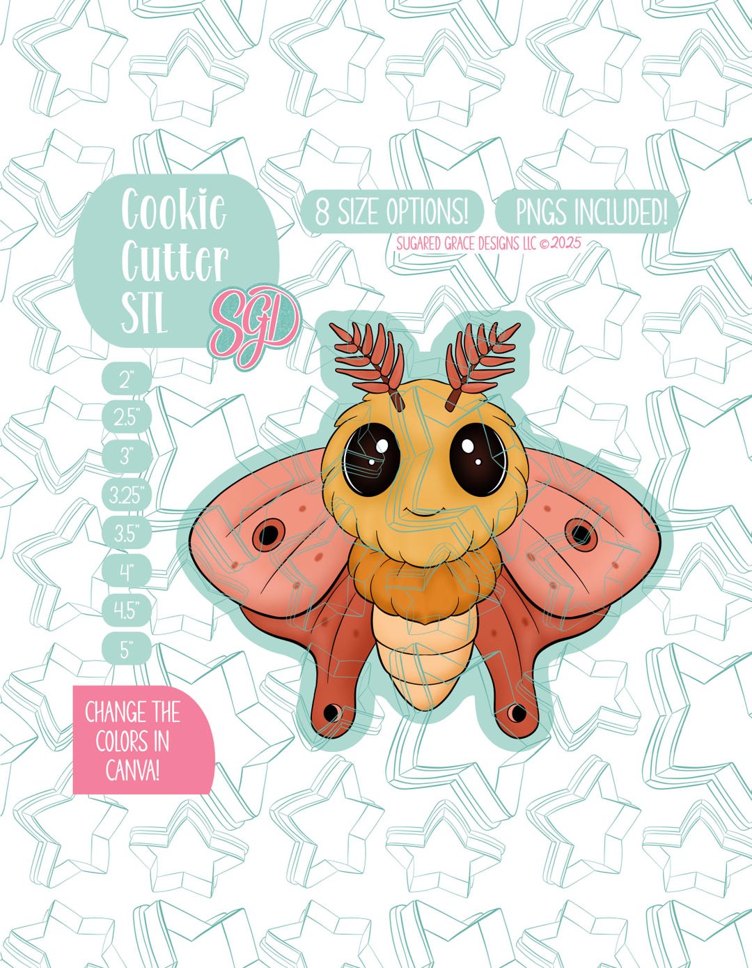 Lunar Moth Cookie Cutter STL and PNG Files (digital Download) - Etsy UK