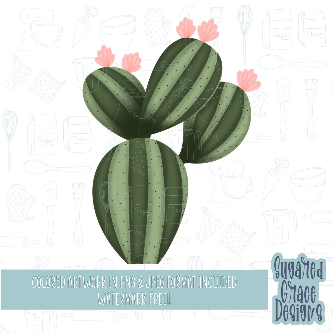 Cactus Cookie Cutter Stl File for 3D Printing With Png - Etsy