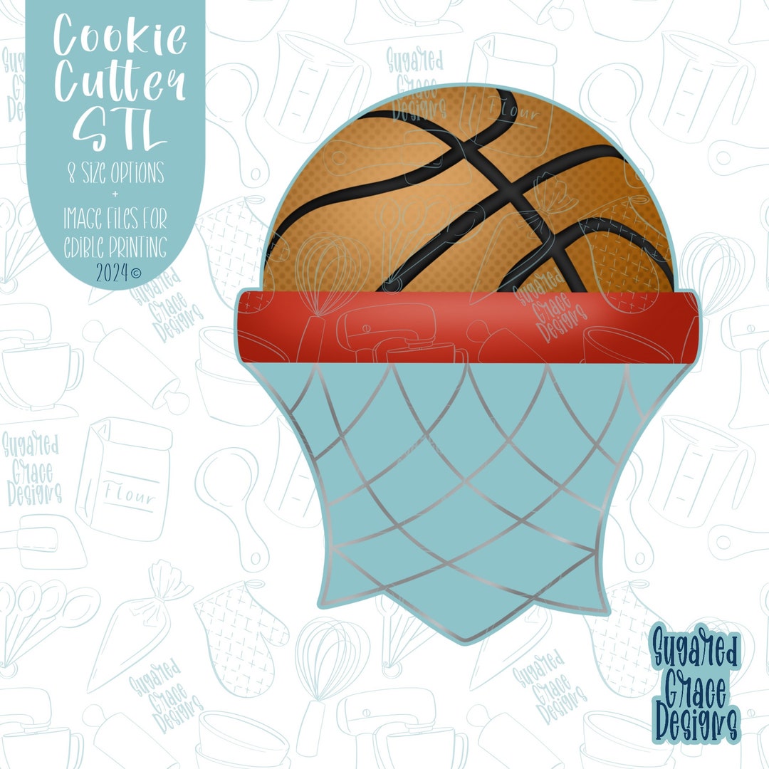 Basketball Hoop Name Tag Cookie Cutter STL File for 3D Printing With ...
