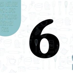 Number Six Cookie Cutter Stl, Png Image File, 3D Printing, Instant ...