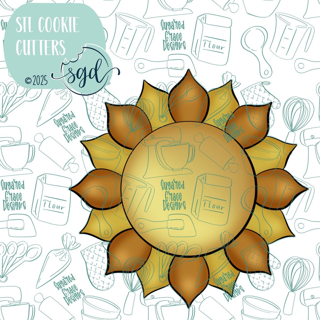 Celestial Sun Cookie Cutter STL Files for 3D Printers With Matching PNG ...