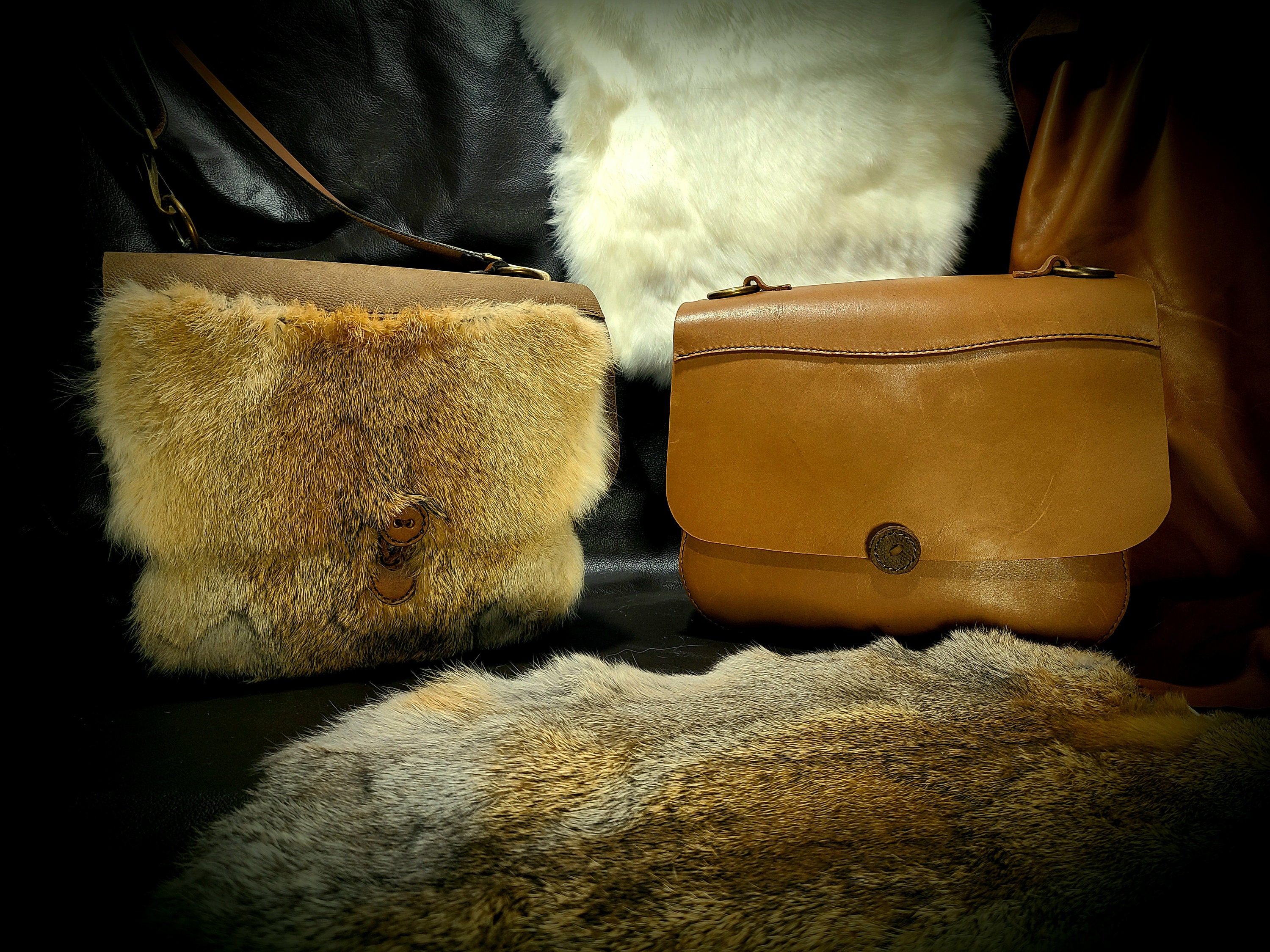 Forager's Satchel With Fur Trim Leather Pattern With Video - Etsy