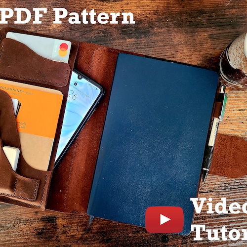 Wanderer's Leather Journal Cover PDF Pattern With Video - Etsy