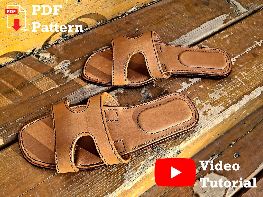 Sandal Pattern | Leather PDF Download With DIY Video Tutorial - Etsy