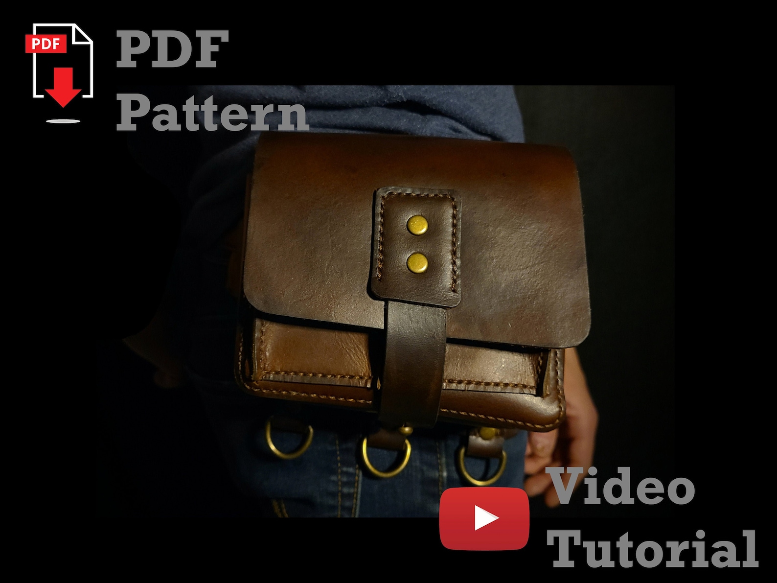 Forager's Waistpack DIY Belt Bag Leather Pattern With - Etsy