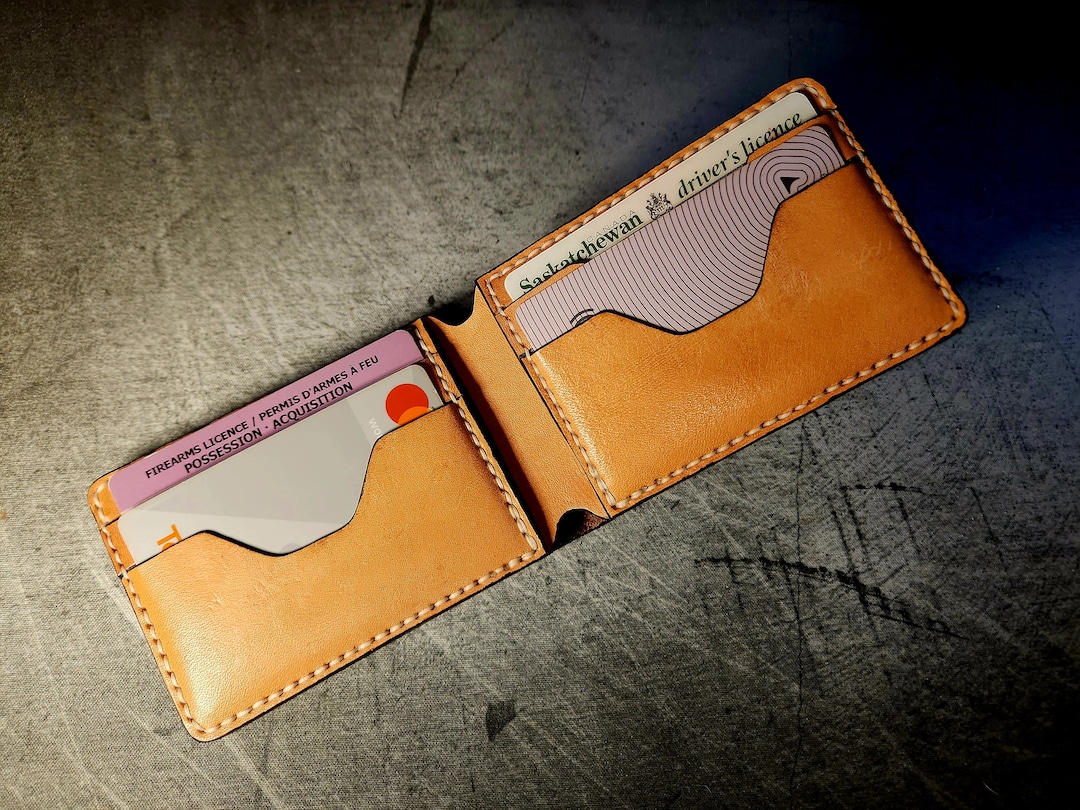 Leather Pattern Bifold 4-card Wallet With Billfold - DIY Leathercraft ...