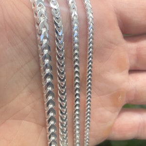 Italian Sterling Silver Franco Chain Necklace 925 Made in Italy - Etsy