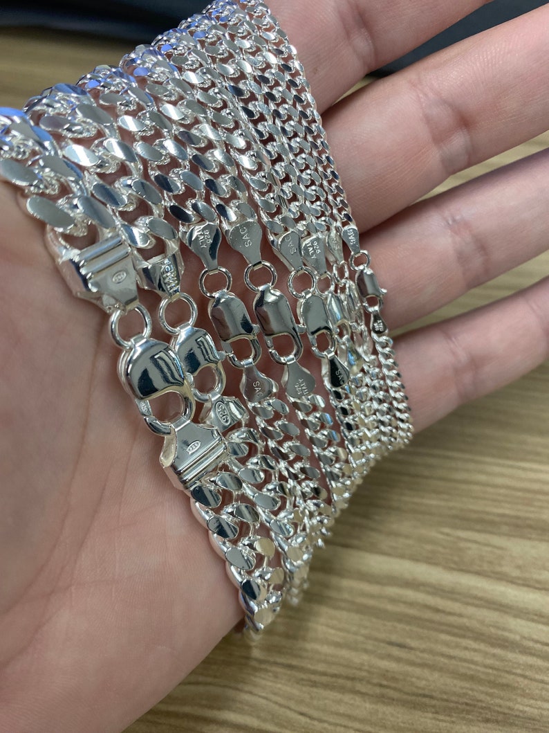 Sterling Silver Miami Cuban Link Curb Chain Men's - Etsy