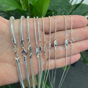 Italian Sterling Silver Round Snake Made in Italy Chain Necklace Solid ...