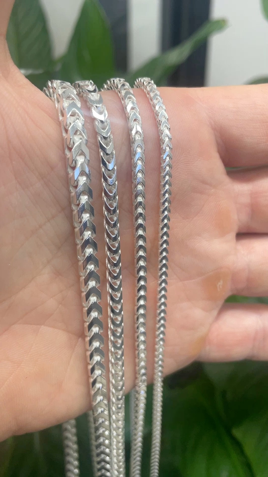 Italian Sterling Silver Franco Chain Necklace 925 Made in Italy - Etsy