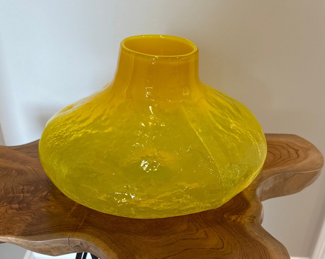 Finnish Yellow Cased Art Glass Vase by Viking Glass - Etsy