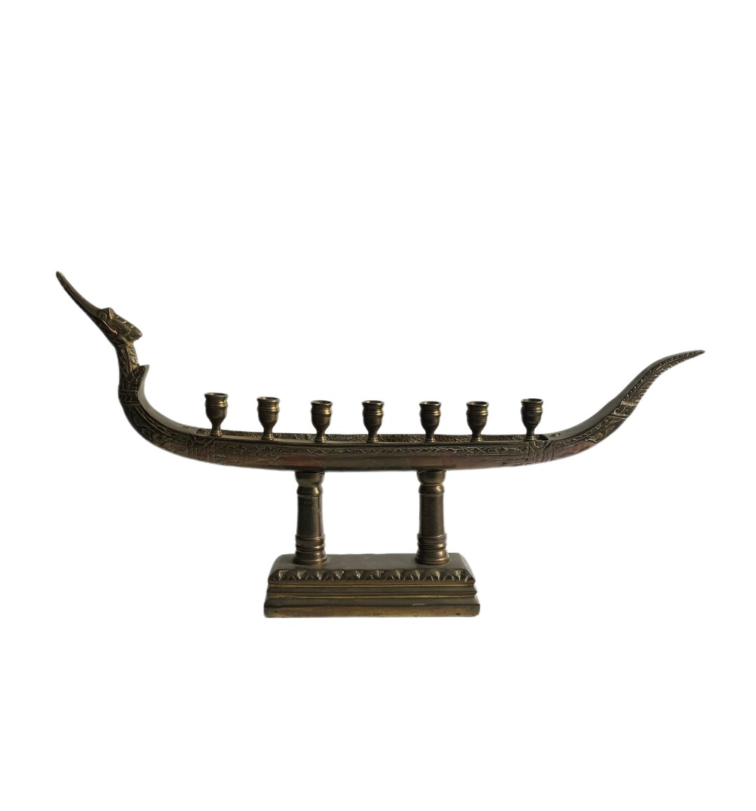 Vintage Supannahong Sami Brass Thai Dragon Menorah - Etsy