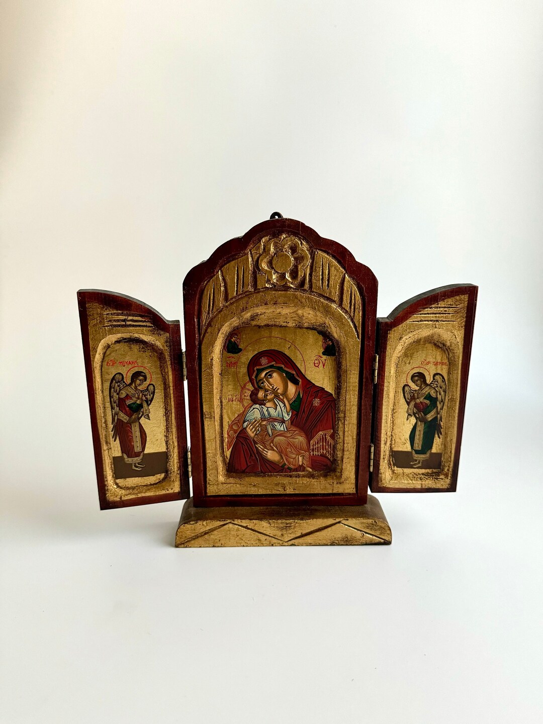 Religious Icon Hand Made in the Old Traditional Manner of Byzantine Art ...