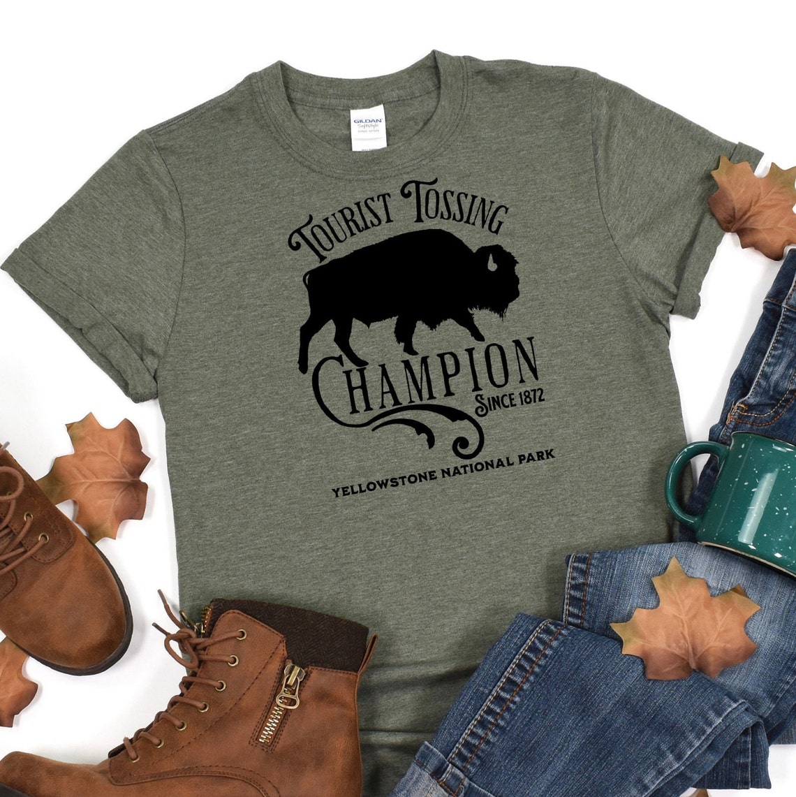 Buffalo Svg Bison Svg Yellowstone Tourist Svg Tourist Tossing Digital ...