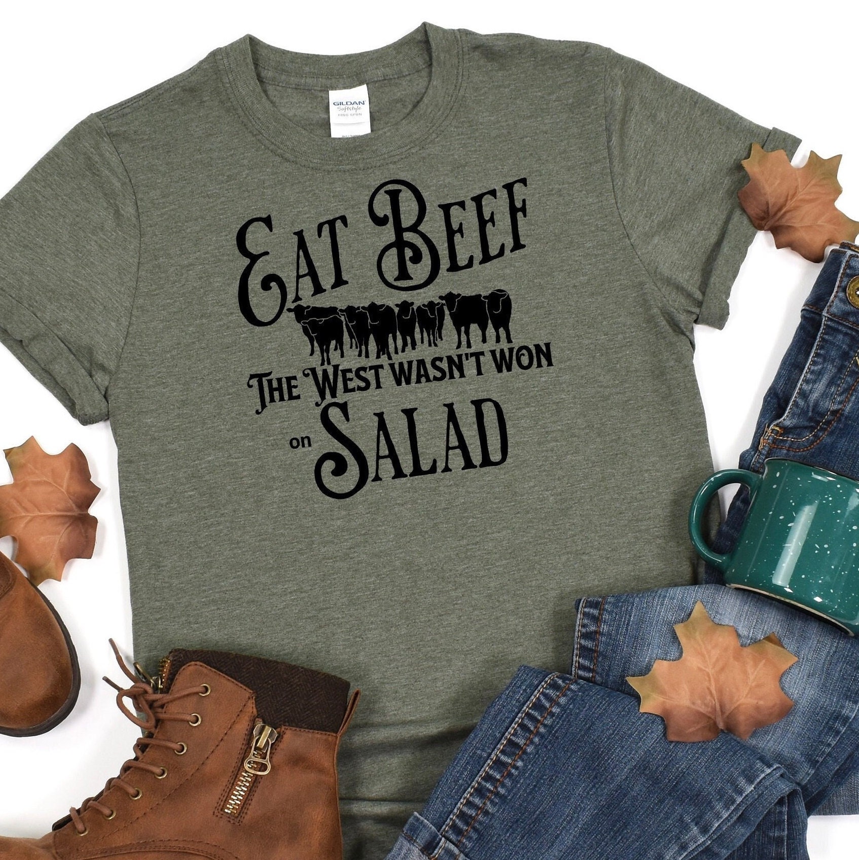 Eat Beef Angus Cattle SVG - Funny Cow Shirt Cut File (digital Download ...