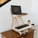 Standing desk Wood work station Laptop stand Modern desk | Etsy