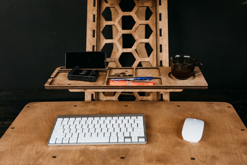 Standing Desk Wood Work Station Adjustable Standing Desk - Etsy