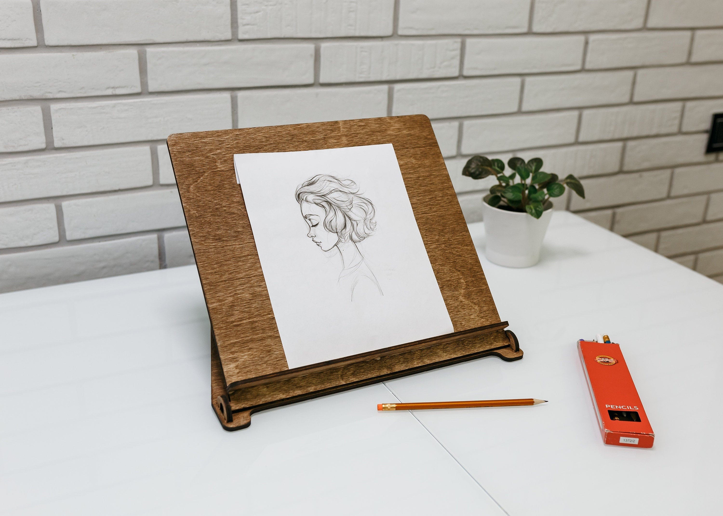 Sketch Easel, Wooden Easel, Portable Lap Easel, Wooden Writing Table ...