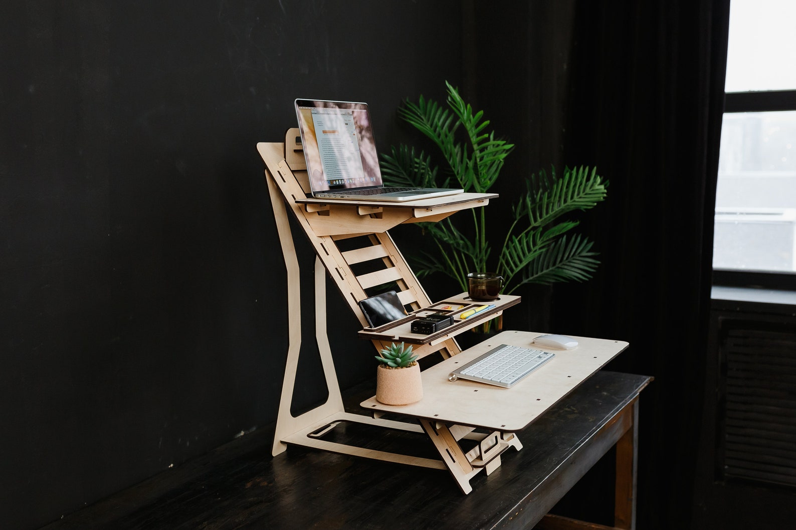 Standing Laptop Desk Adjustable Standing Laptop Stand for - Etsy