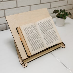 Portable Book Stand, Foldable Book Rest, Wooden Reading Stand Holder ...