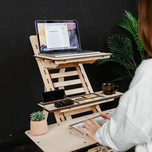 Standing Laptop Desk Adjustable Standing Laptop Stand for - Etsy