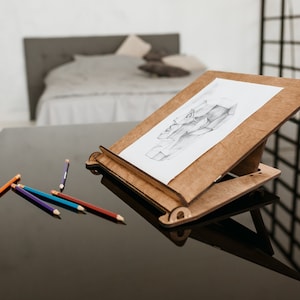 Drawing Board, Portable Lap Easel, Wooden Easel, Table Lap Easel ...