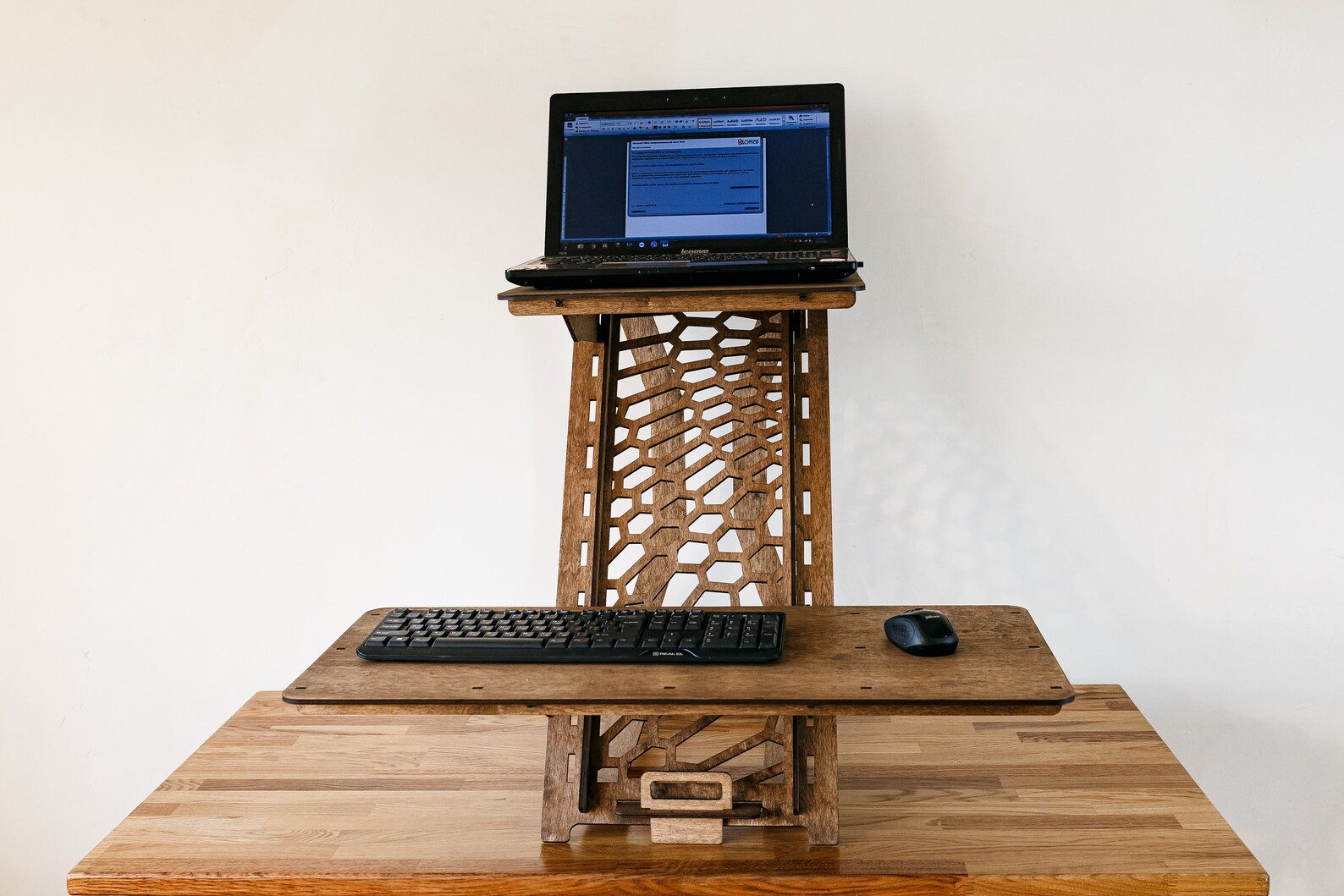 Standing Desk Wood Work Station Laptop Stand Modern - Etsy