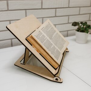 Portable Book Stand, Foldable Book Rest, Wooden Reading Stand Holder ...