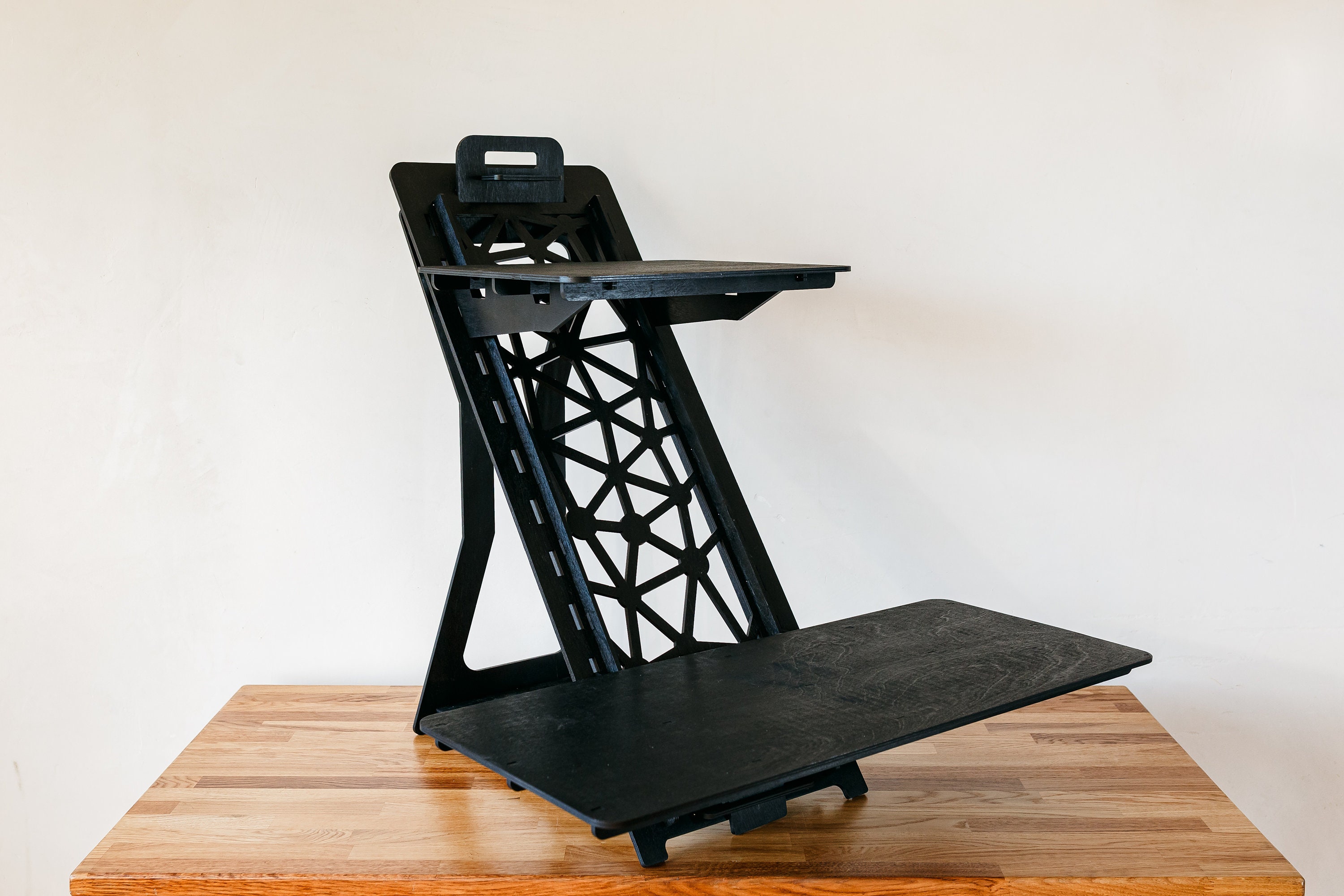 Standing Desk Wood Work Station Adjustable Desk Stand - Etsy