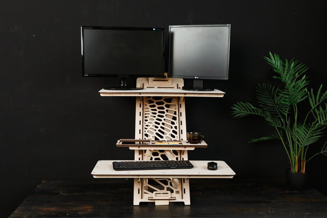 Standing Desk Laptop Stand Adjustable Standing Desk Wood - Etsy