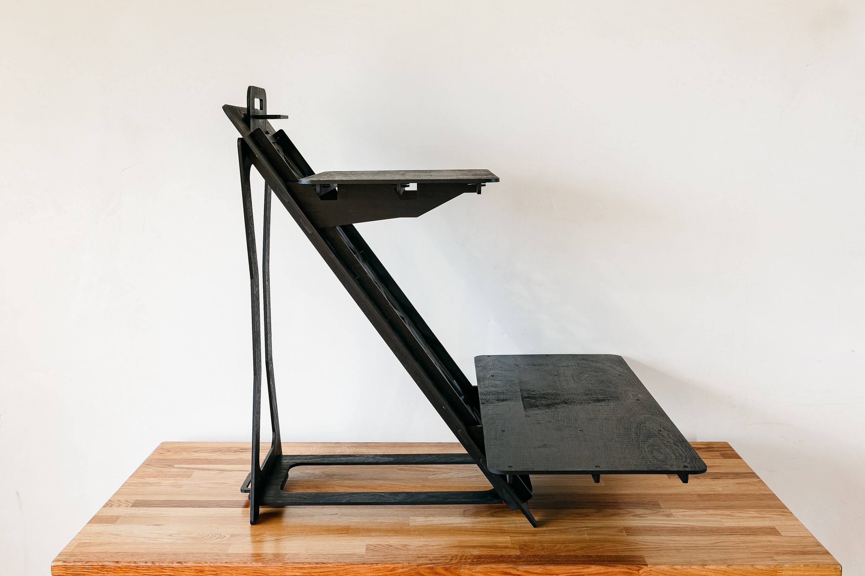 Standing Desk Wood Work Station Adjustable Desk Stand | Etsy