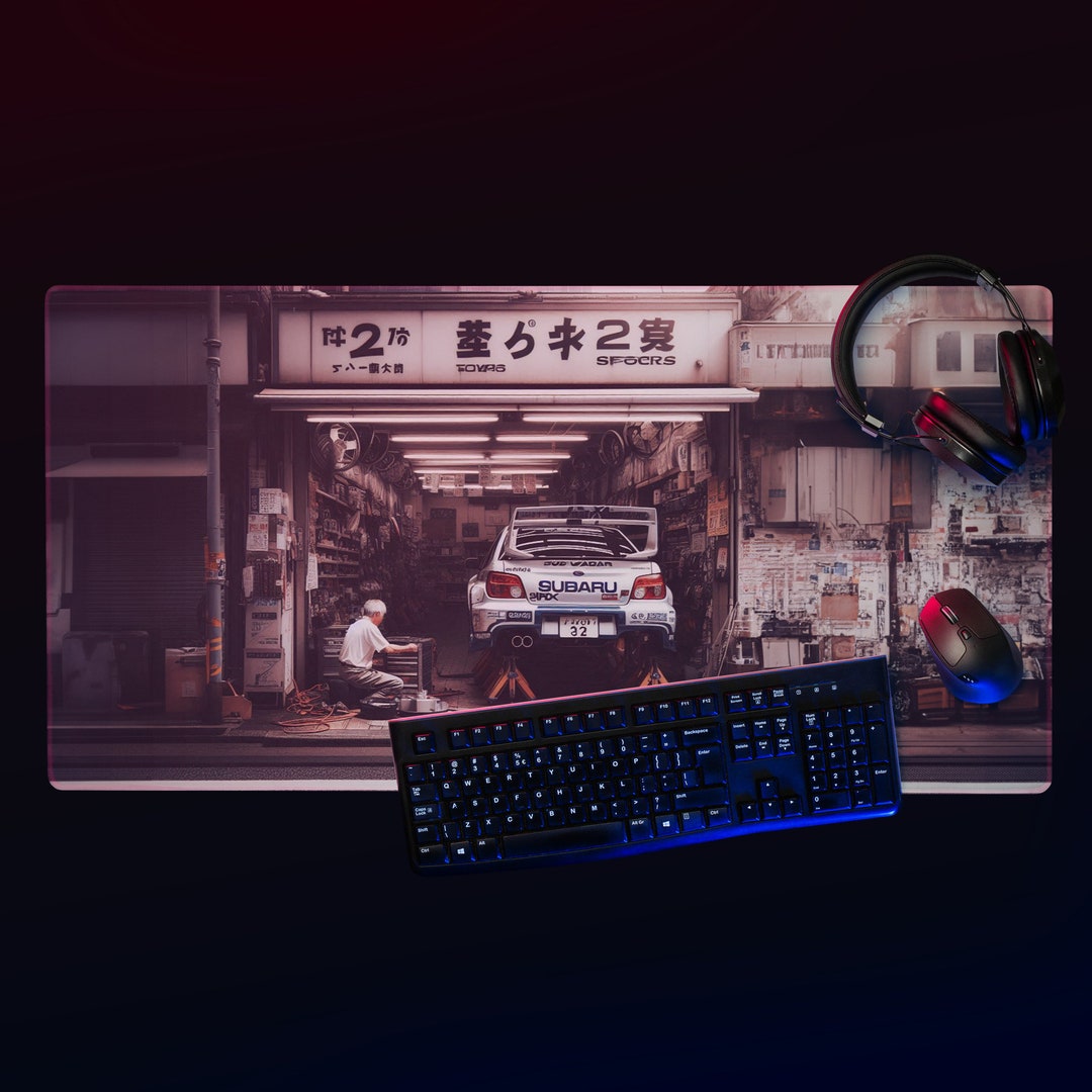 Hiroshi's Tokyo Subaru Garage Gaming Mouse Pad - Etsy