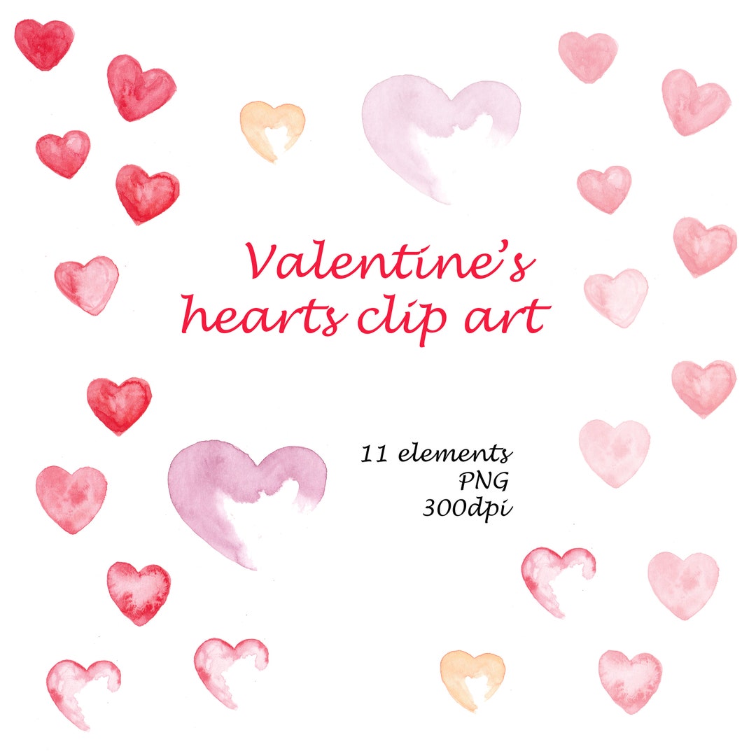 Valentines Day Hearts Png Clip Art, Happy Valentines Love Printable ...