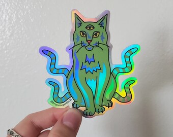 Cat Alien Sticker | Etsy