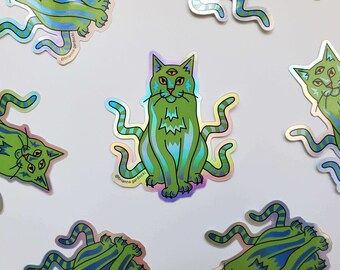 Alien Cat Sticker - Etsy